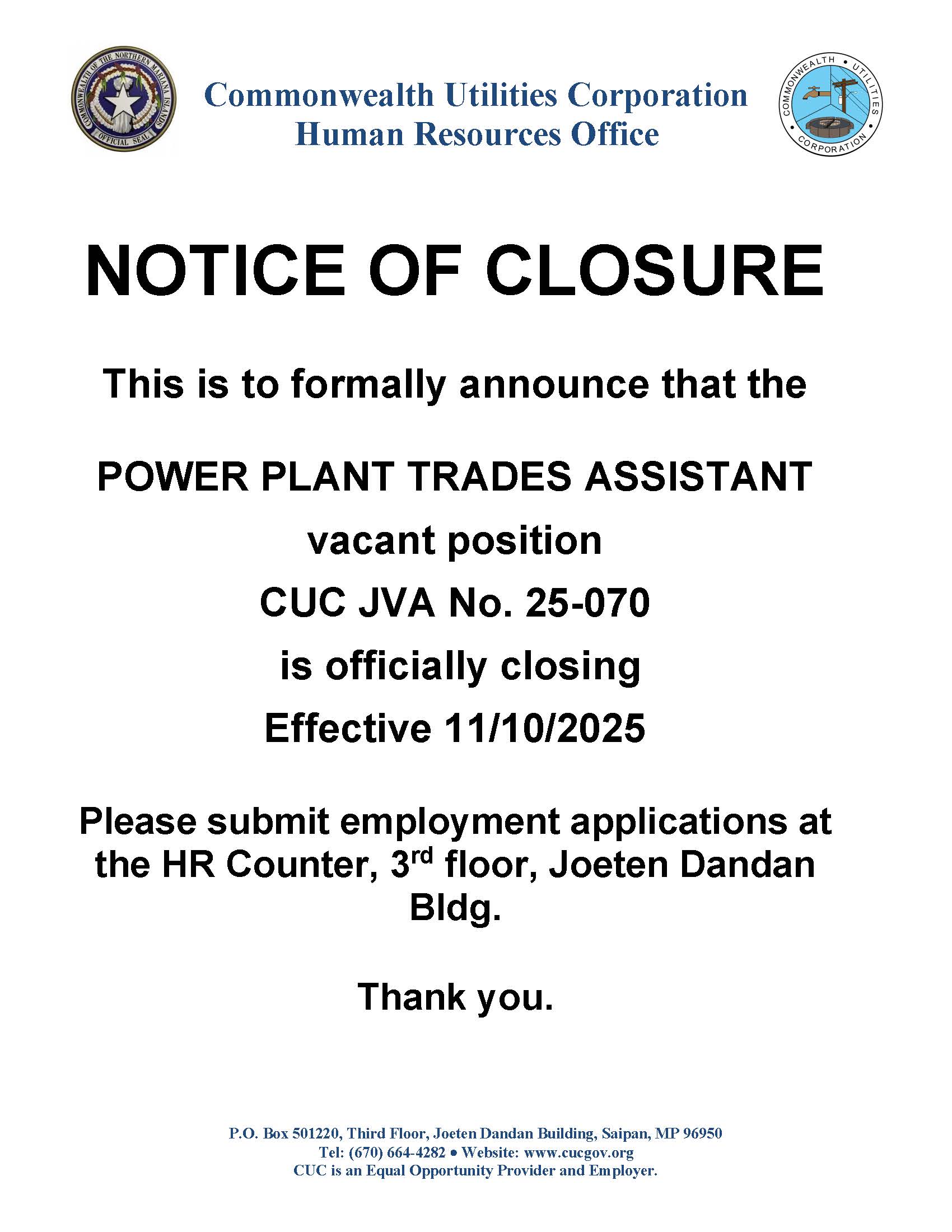 NOTICE - POWER PLANT TRADES ASSISTANT, Rota Power Generation 11.10.2025 ...